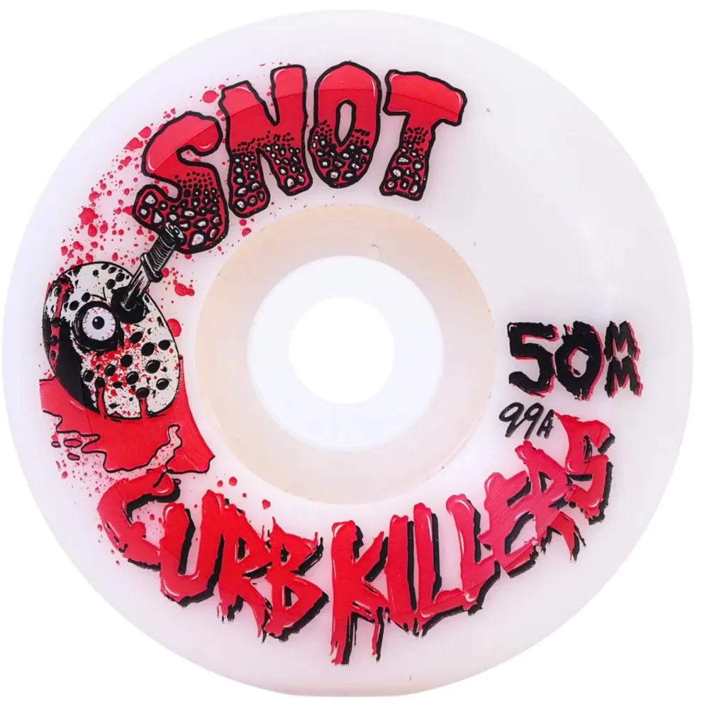 Snot Wheel Co Curb Killers White Conical 99A 50mm Skateboard Wheels ...