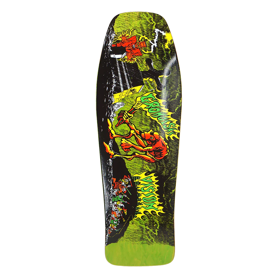 VISION GROHOLSKI GRAVEYARD MOB DECK - 9.75"X31.5" Lime – Urban Wheelz
