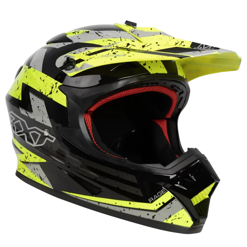 RXT Sector Rage Full Face Helmet | Gloss Black/Fluro – Urban Wheelz