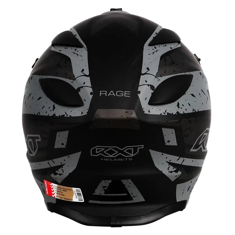 RXT Sector Rage Full Face Helmet | Matt Black/Grey – Urban Wheelz