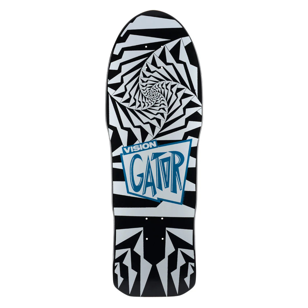 VISION GATOR II RE-ISSUE DECK - 10.25"X 29.75" BLK/WHT – Urban Wheelz