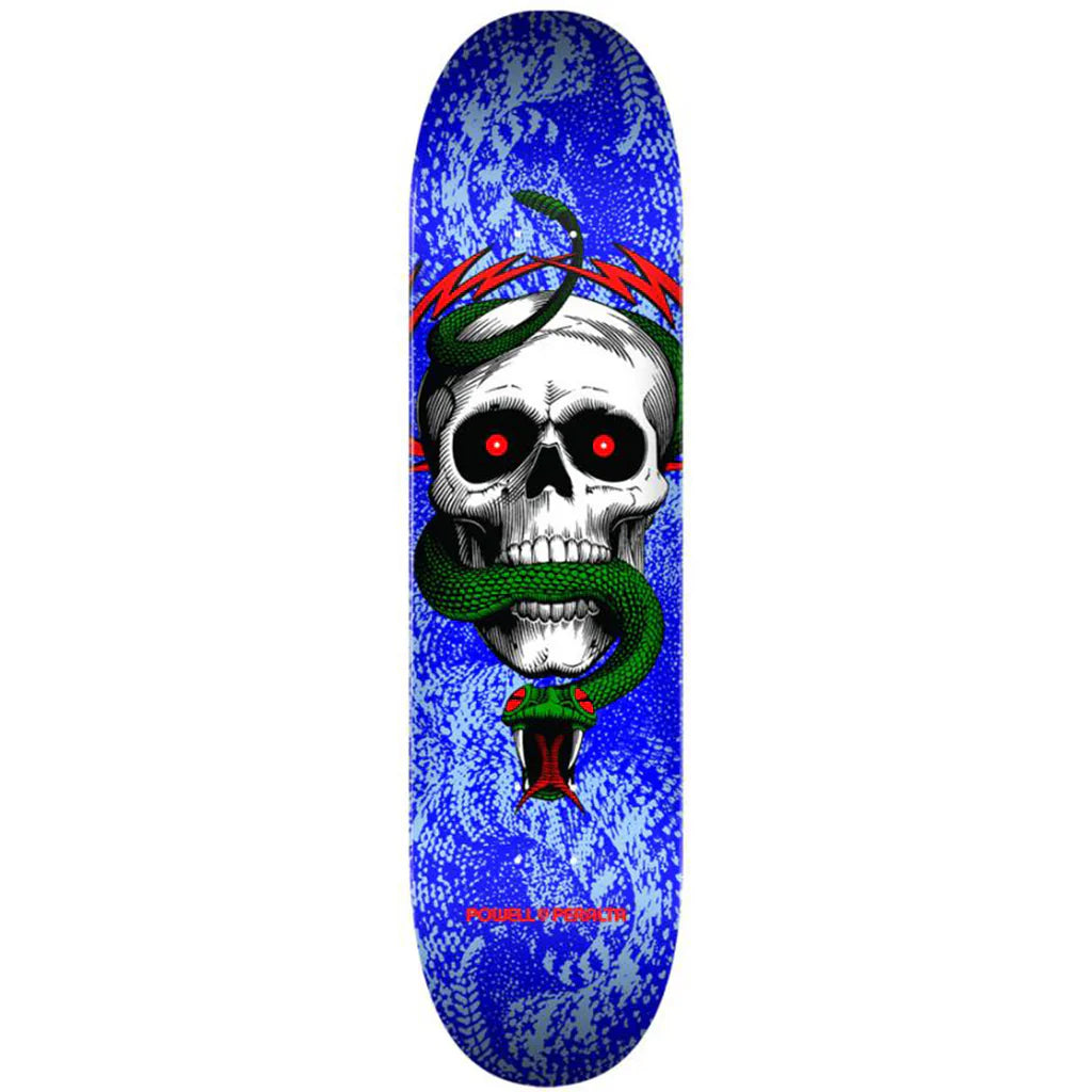 Powell Peralta Skull & Snake Blue Skateboard Deck |8.25" – Urban Wheelz